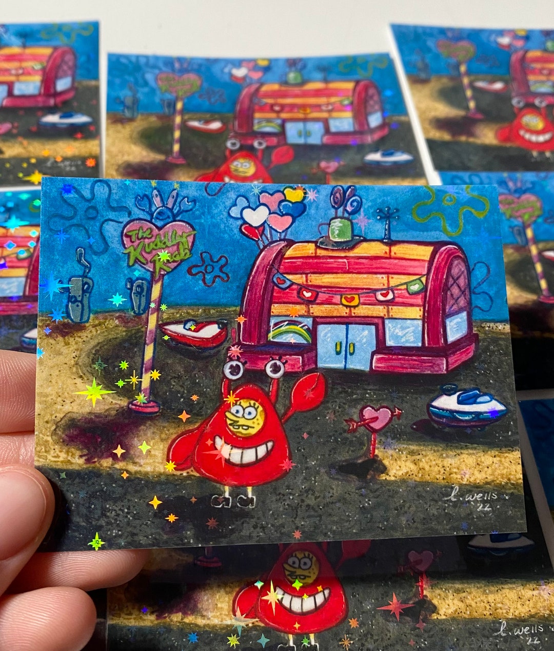 Cute Sponge Vinyl Sticker, Sponge Cartoon Sticker, Nostalgic Stickers ...