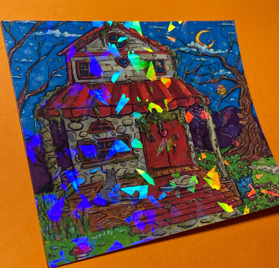 Haunted House Sticker, Spooky Cottagecore, Cottagecore Stickers, Cute ...