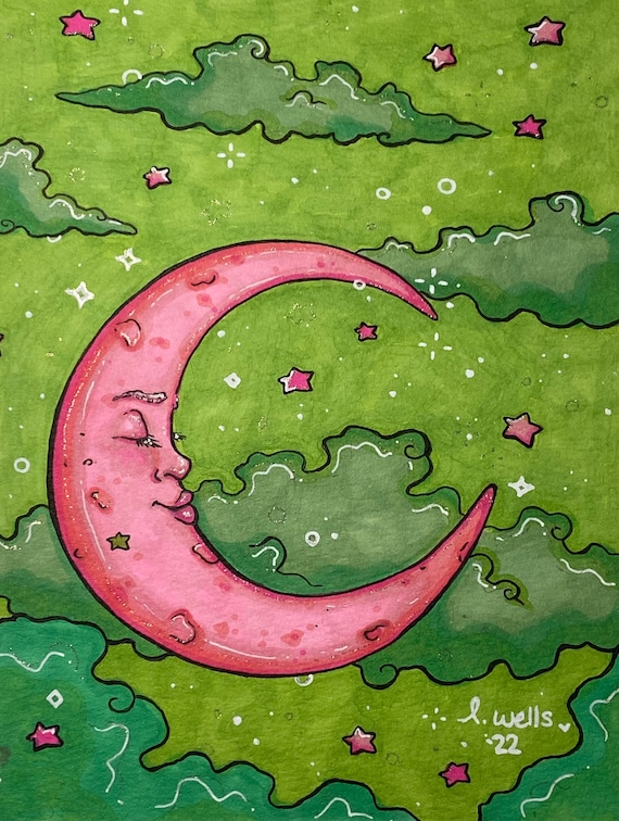 Trippy Moon Drawings