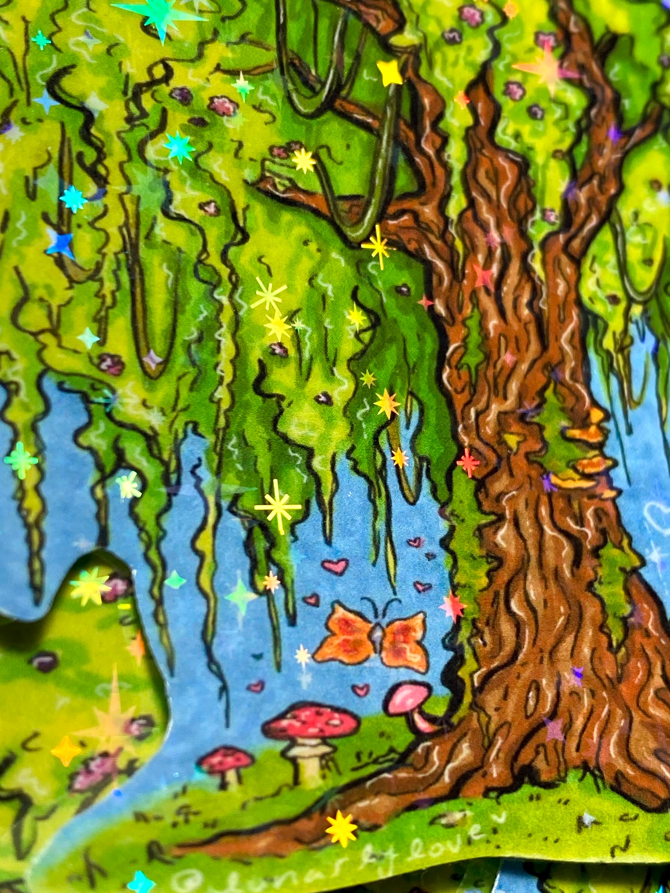 Holo Oak Tree Sticker Vinyl Tree Sticker Nature Lovers - Etsy