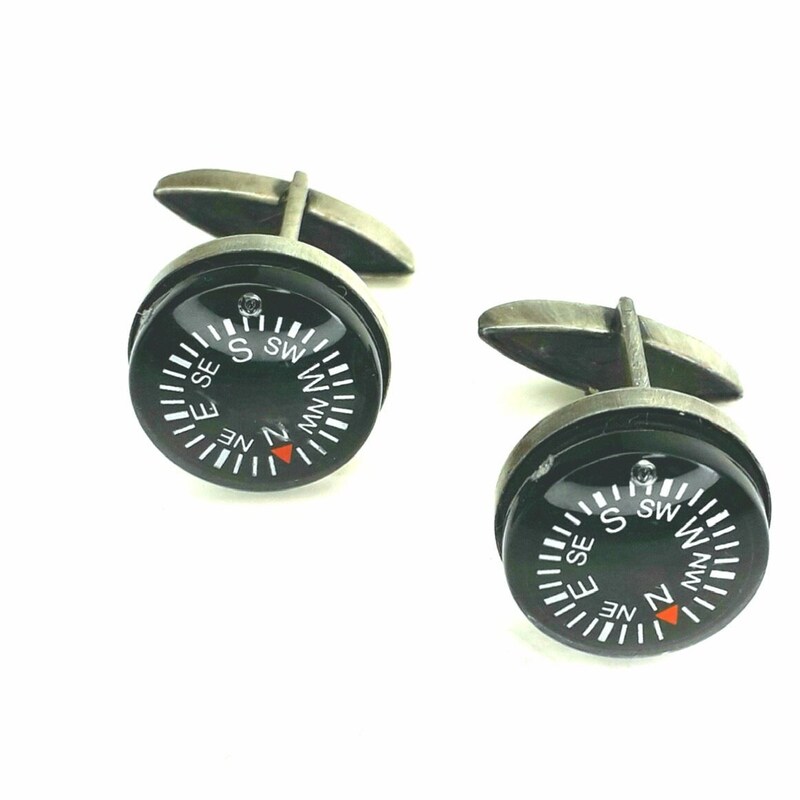 Compass Cufflinks - Etsy UK