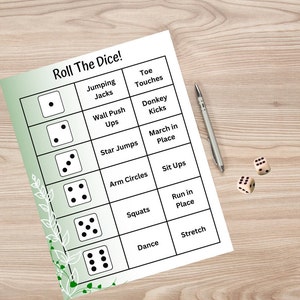 Roll the Dice | Instant Download | Gross Motor Movement & Regulatory ...