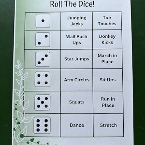 Roll the Dice Instant Download Gross Motor Movement & - Etsy