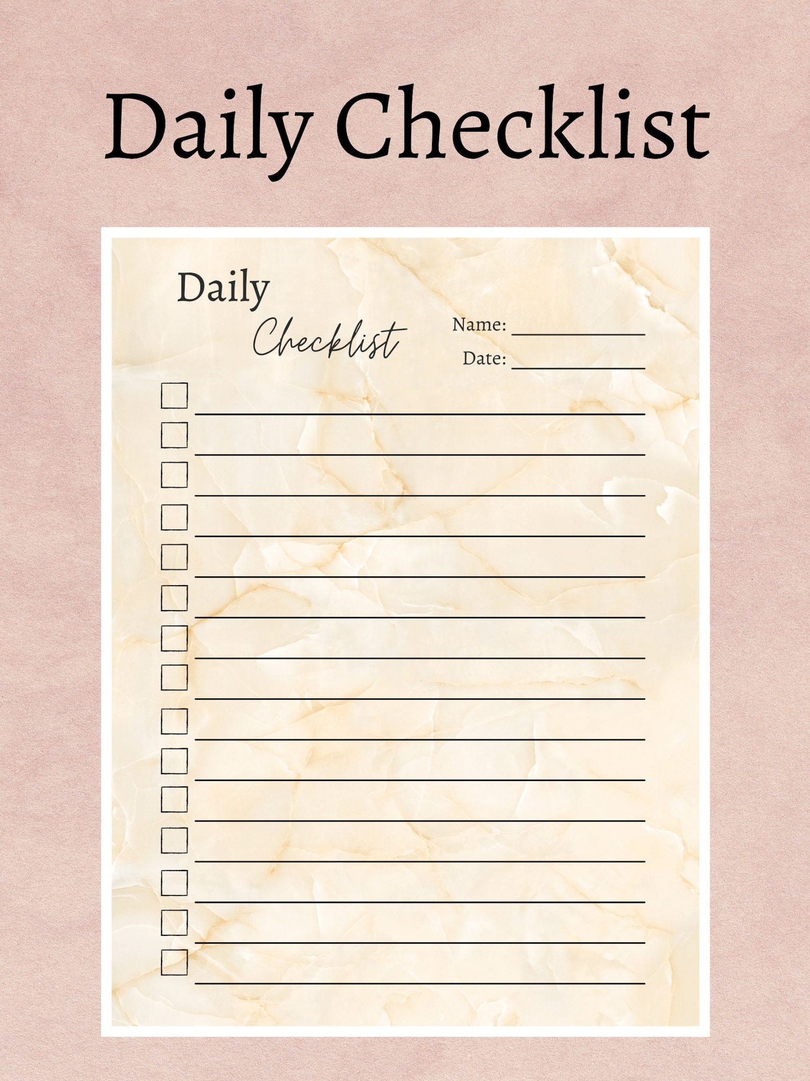 Printable Checklist Daily Routine Digital Download - Etsy Canada