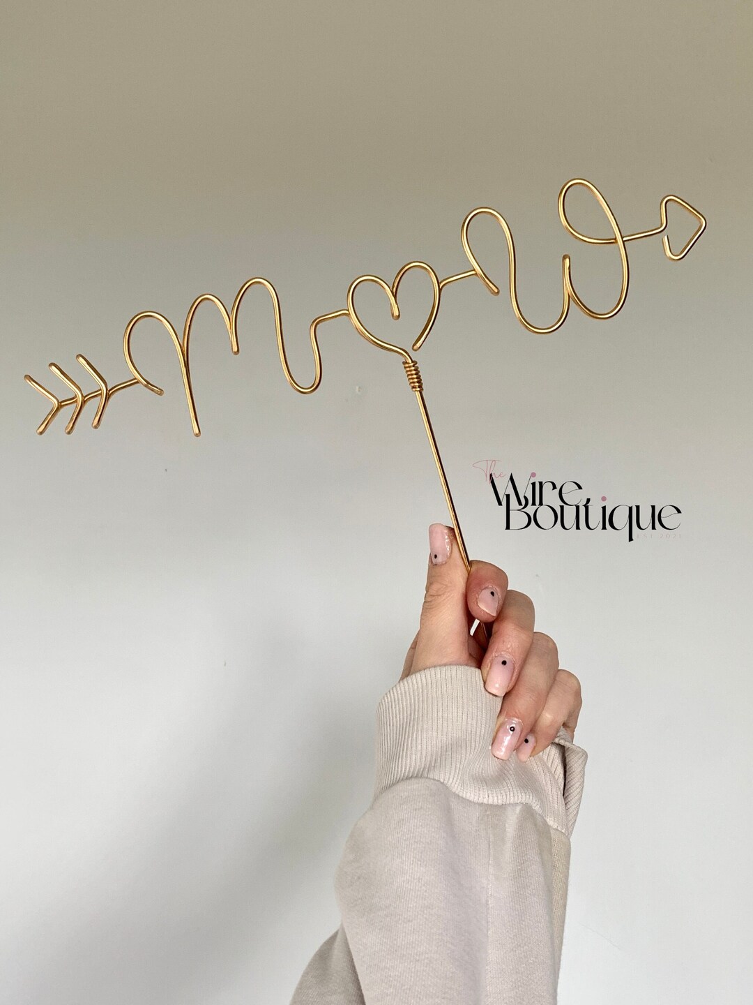 Arrow Cake Topper, Initials Wedding Cake Topper, Personalised Wire Cake ...