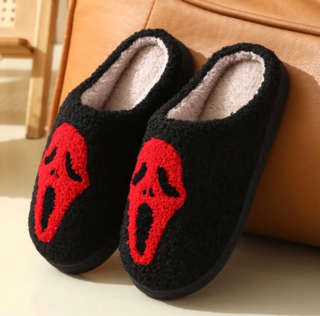 Red Ghostface Halloween Slippers - Etsy