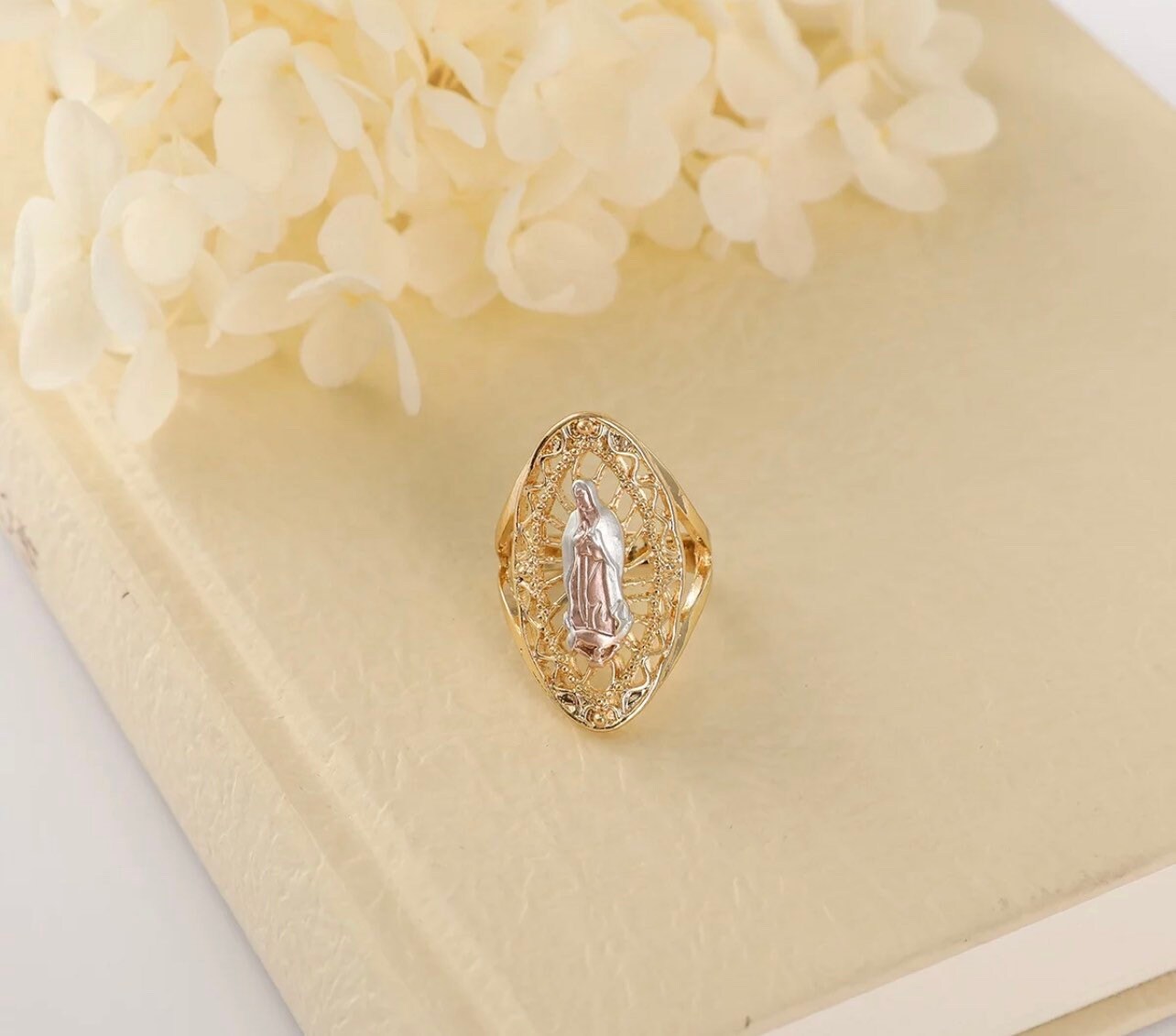 Virgin Mary Ring - Etsy