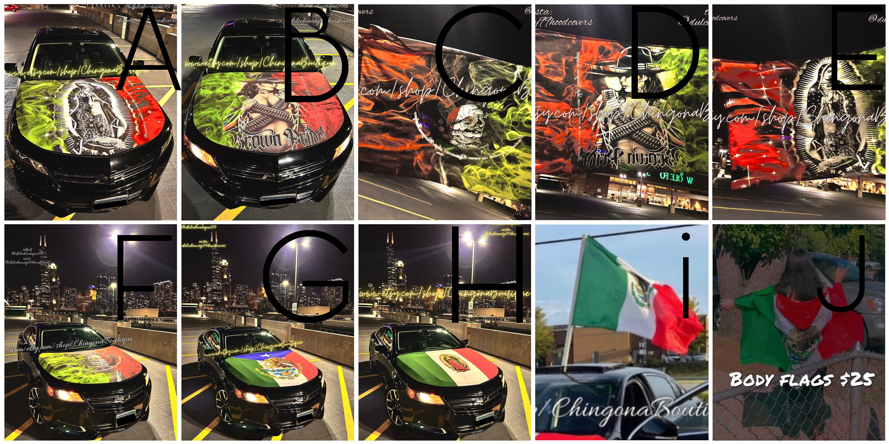 Preorders Mexican Hood Covers AND Flags Bandera Para Cofre Y Banderas ...
