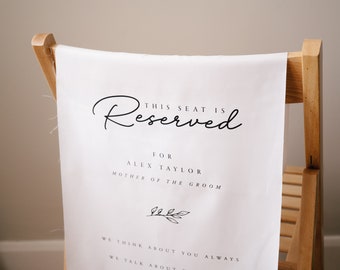Memorial Wedding Banner | Save Me A Seat Photo Banner | Custom Fabric ...