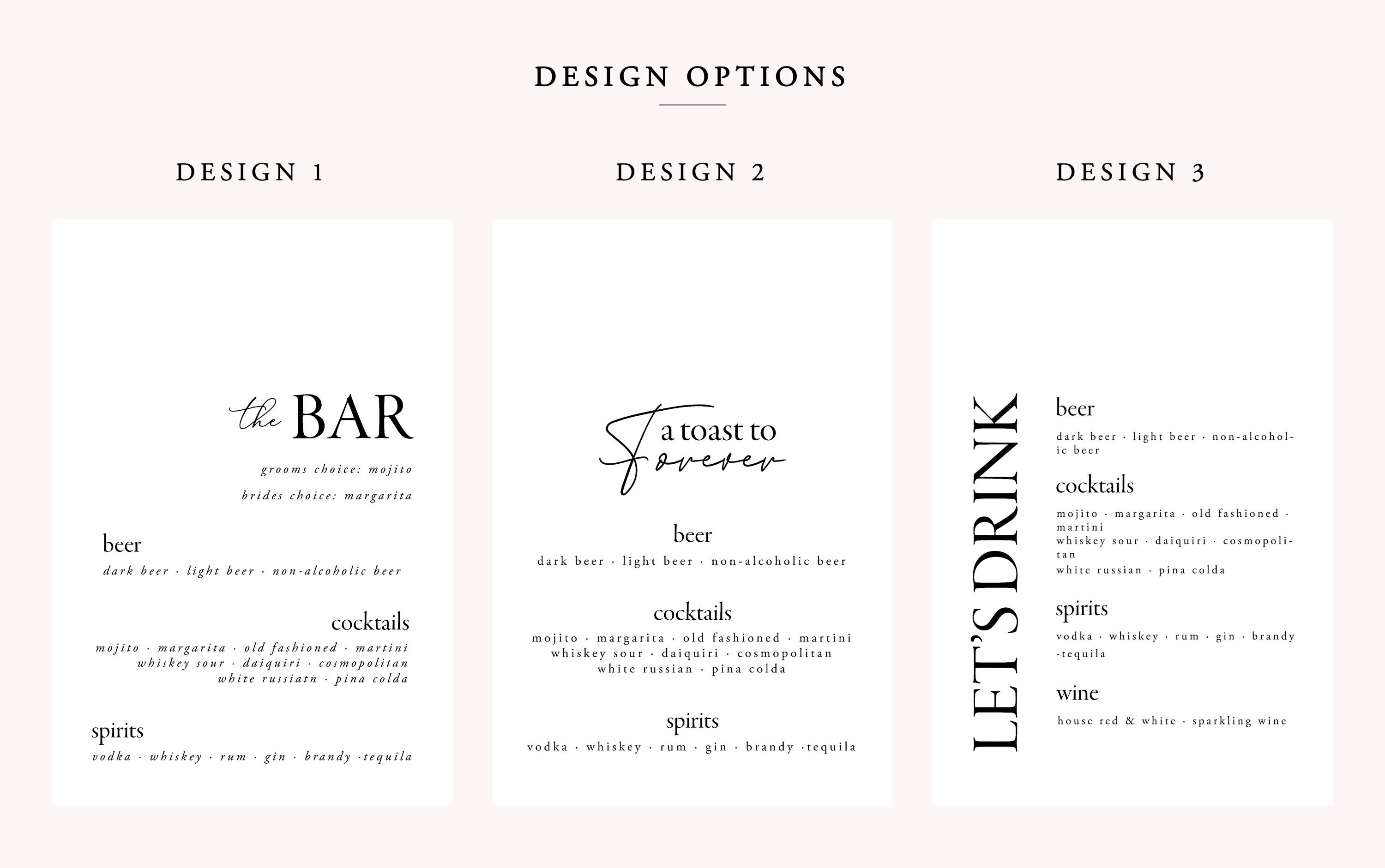 Custom Wedding Bar Sign Multiple Fabric, Hemming & Colour Options ...