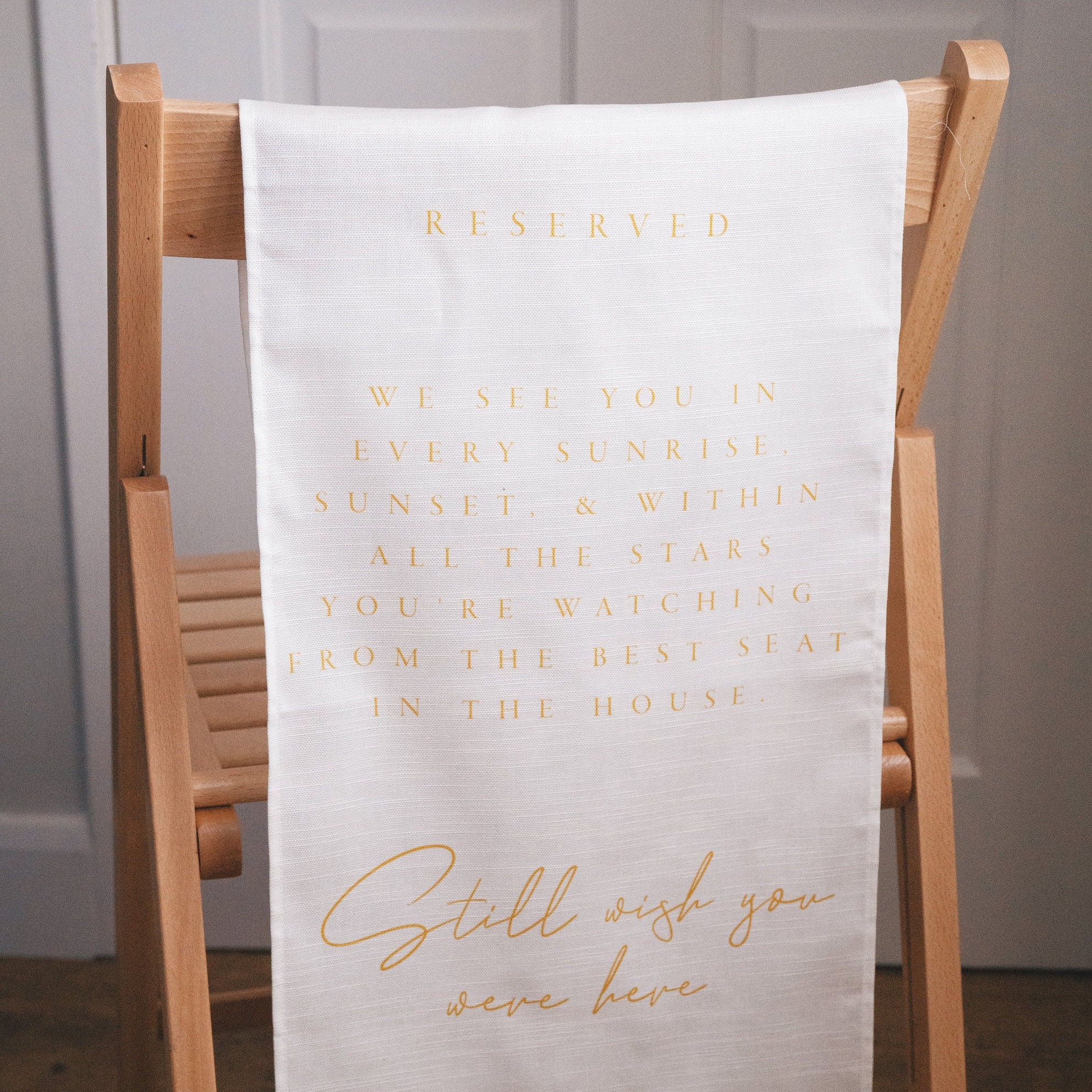 Memorial Wedding Banner Save Me A Seat Banner Custom Fabric & Hemming ...