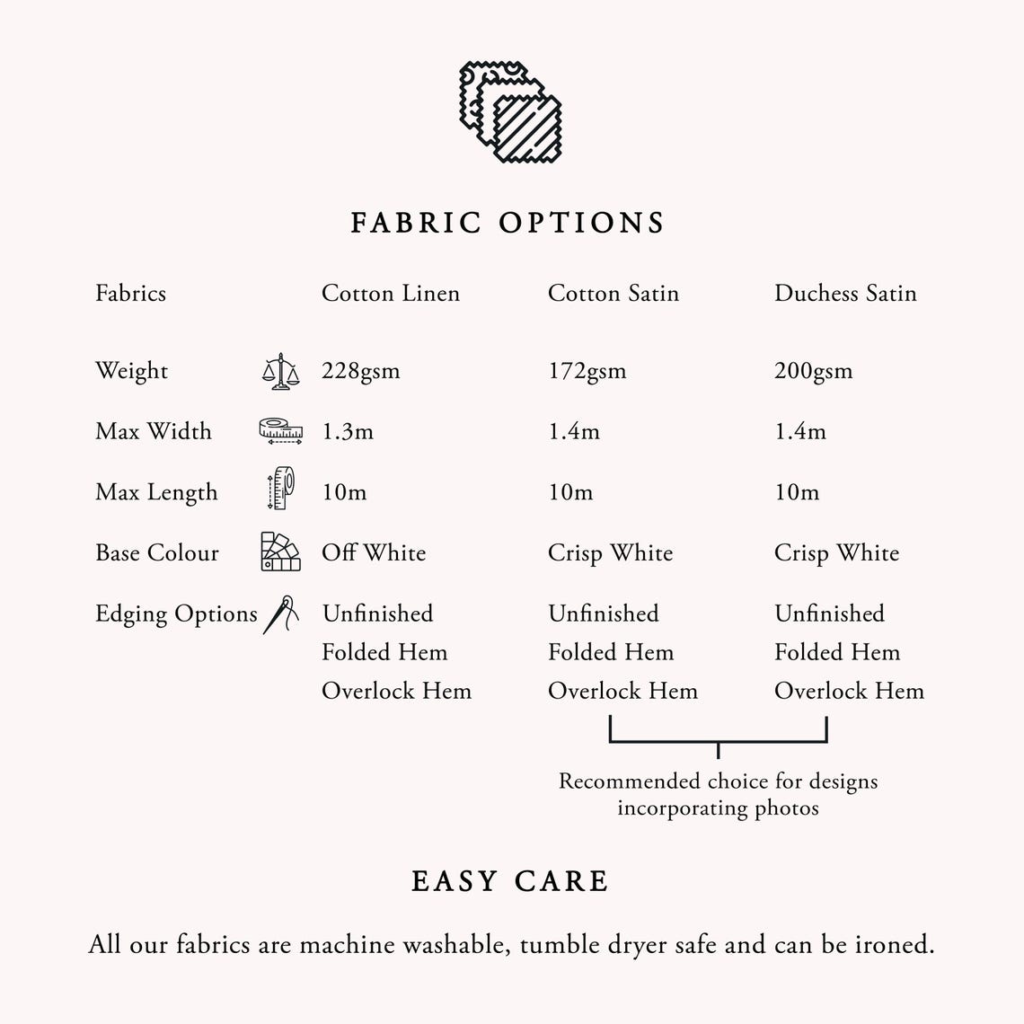 Custom Wedding Bar Sign Multiple Fabric, Hemming & Colour Options ...