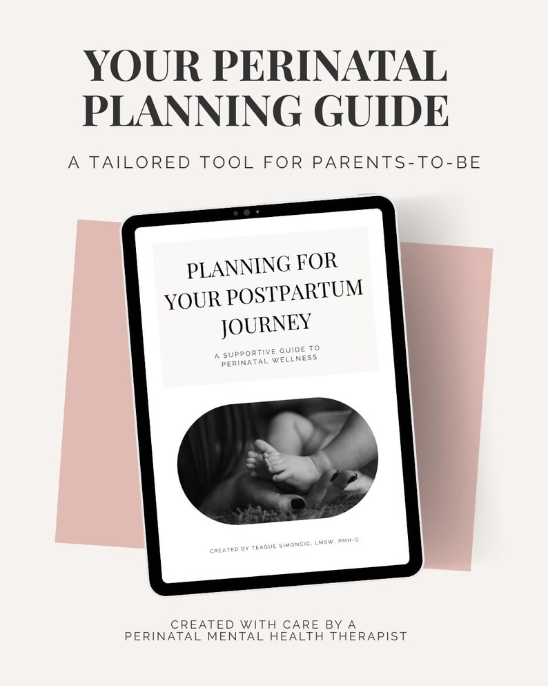 Postpartum Wellness Workbook | Printable Perinatal Planning Guide | New Mom Mental Health ...