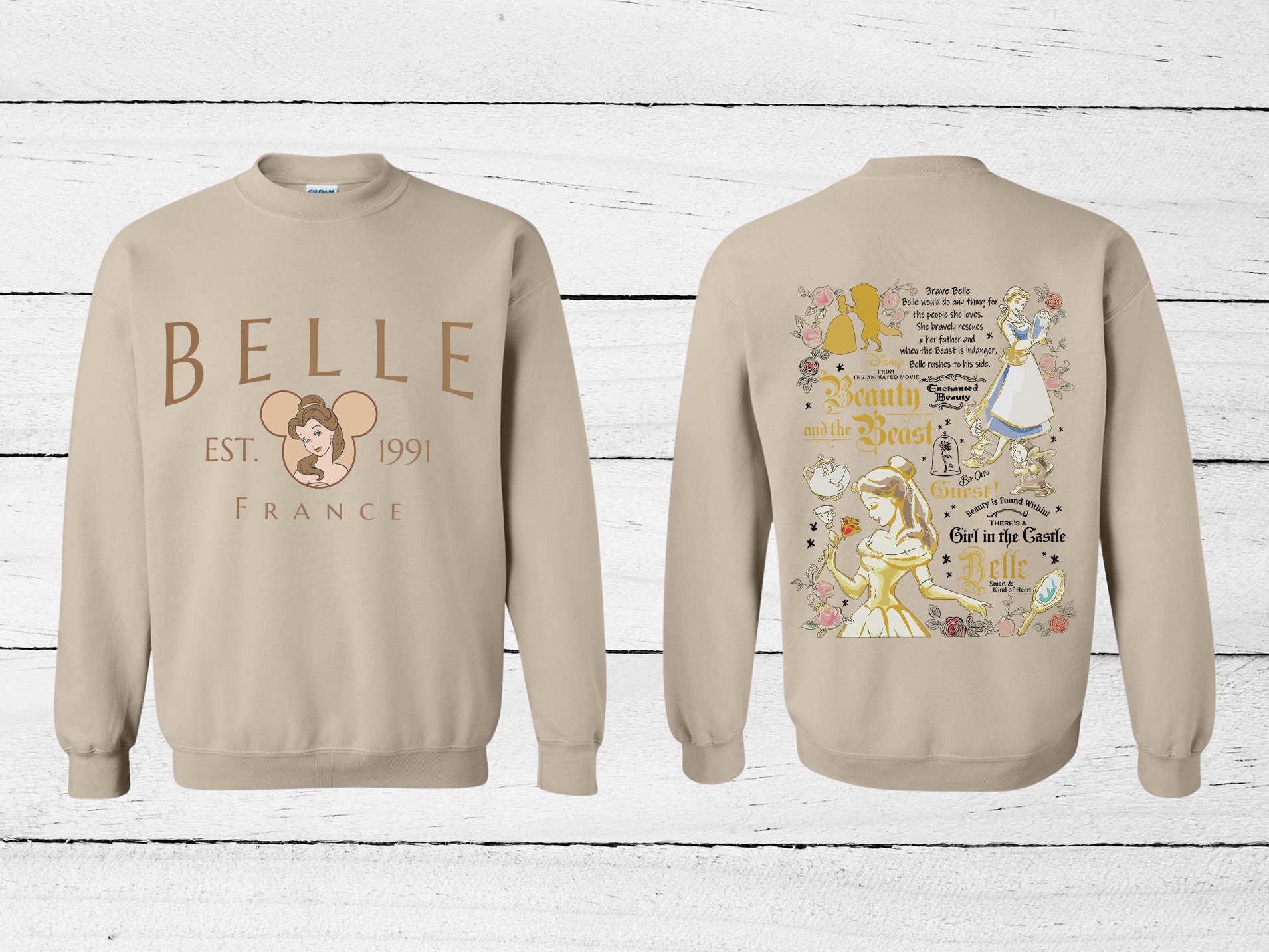 Disney Princess Belle France Est 1991 Shirt, Beauty and the Beast ...