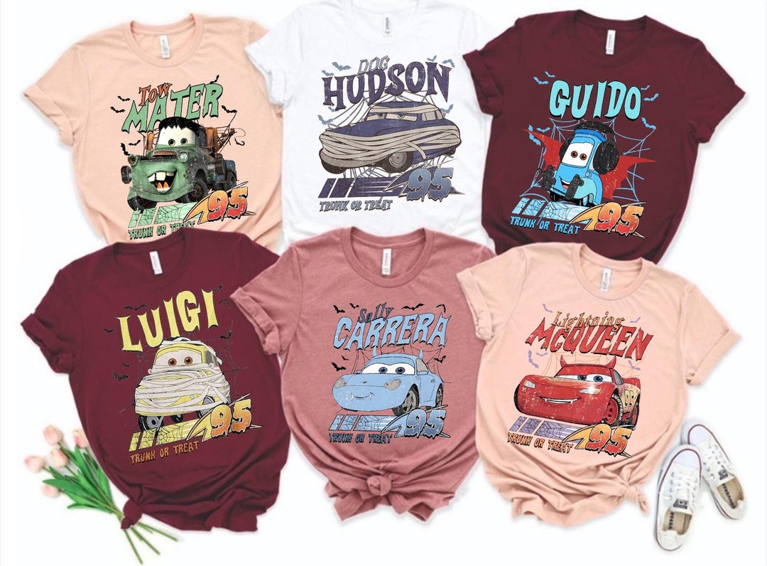 Customize Cars Movie Characters Halloween Shirt, Mcqueen Halloween T ...