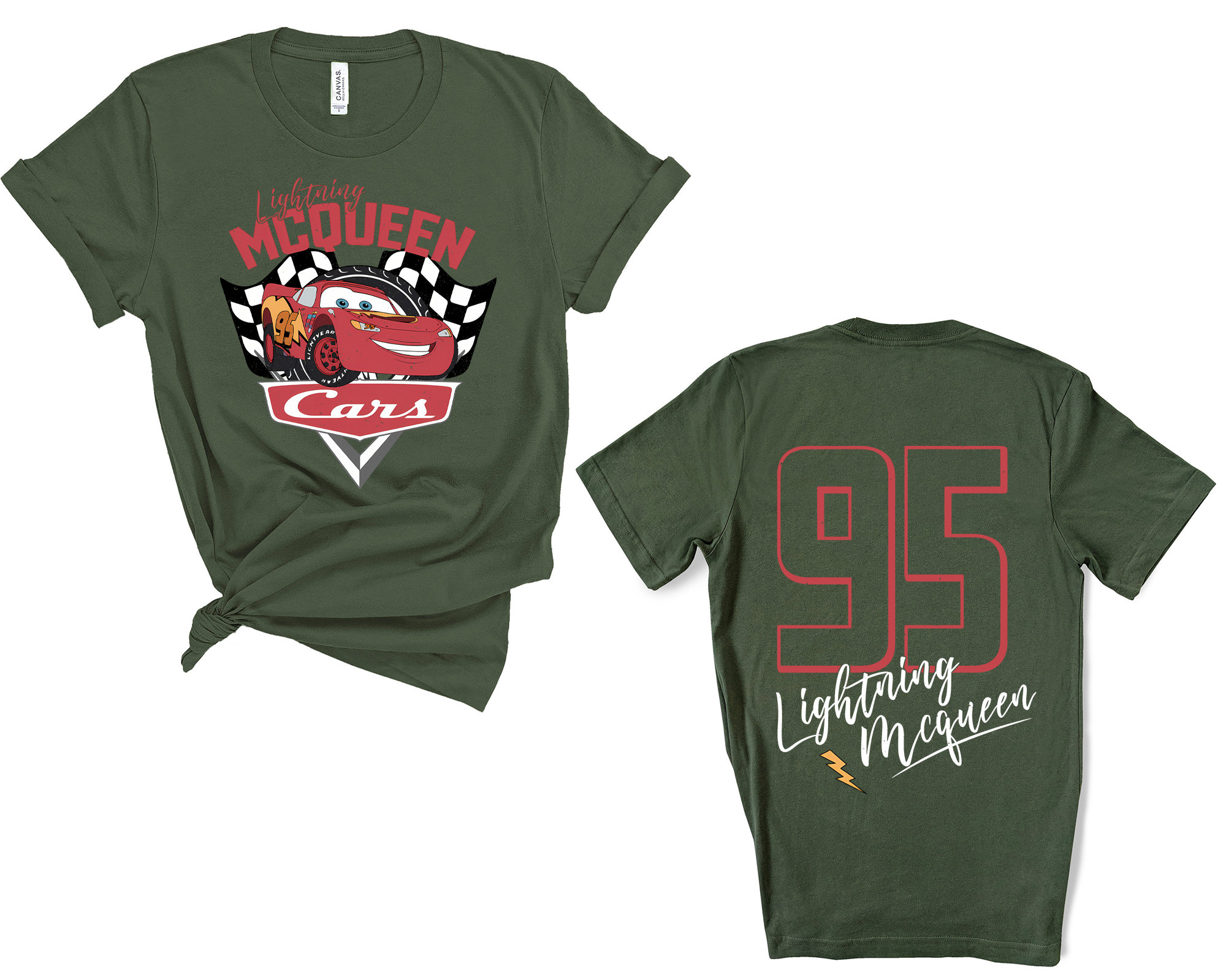 Two Sided Retro Lightning Mcqueen 95 Shirt, Mcqueen Cars Sweatshirt ...