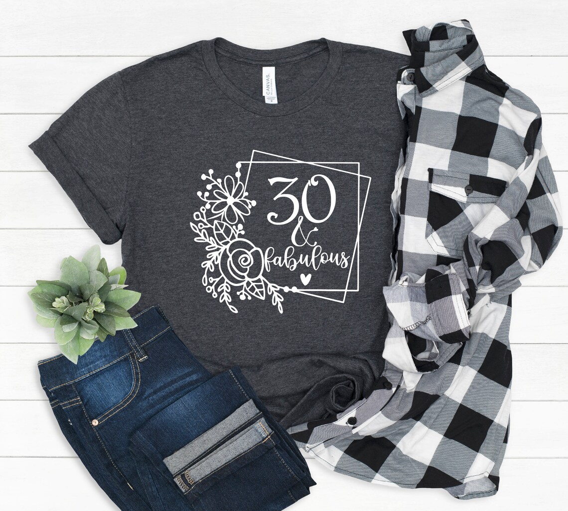 30th Birthday T Shirt 30 & Fabulous Shirt Vintage 1991 | Etsy