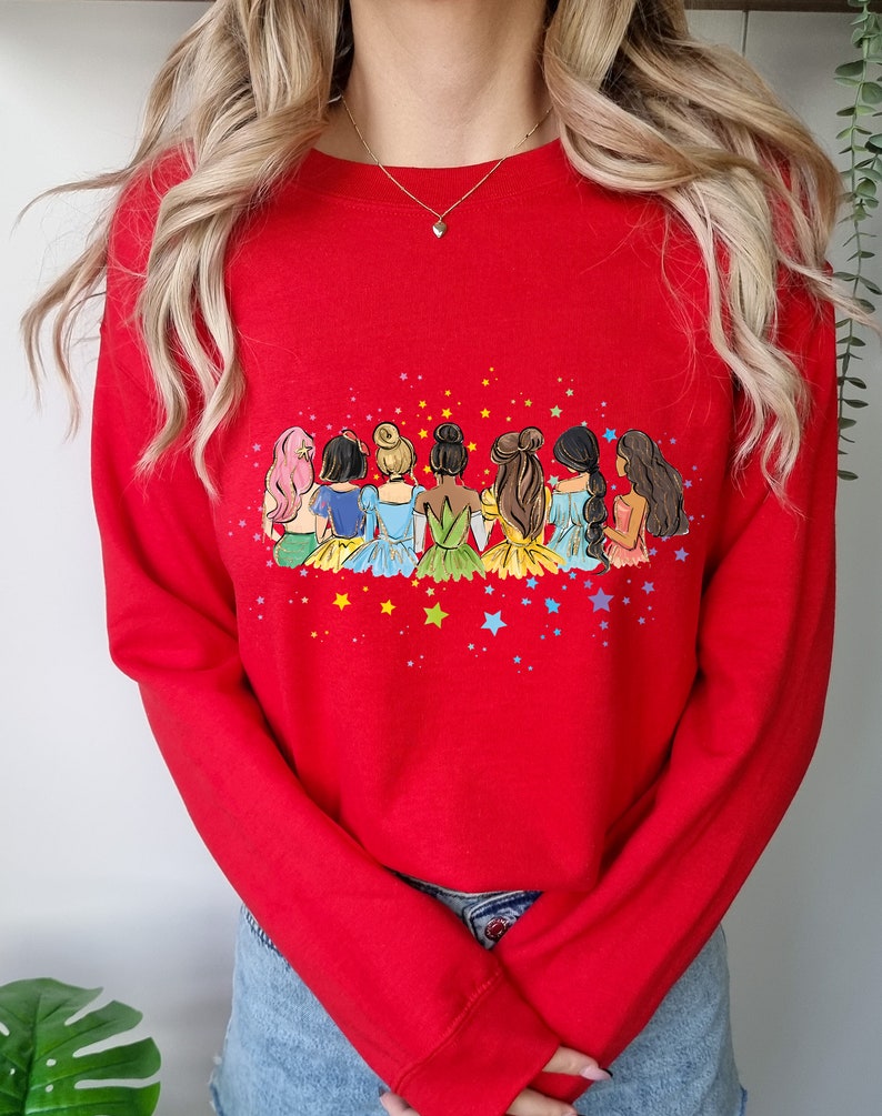 Retro Disney Princess Shirt, Watercolor Princess Sweatshirt, Disney ...