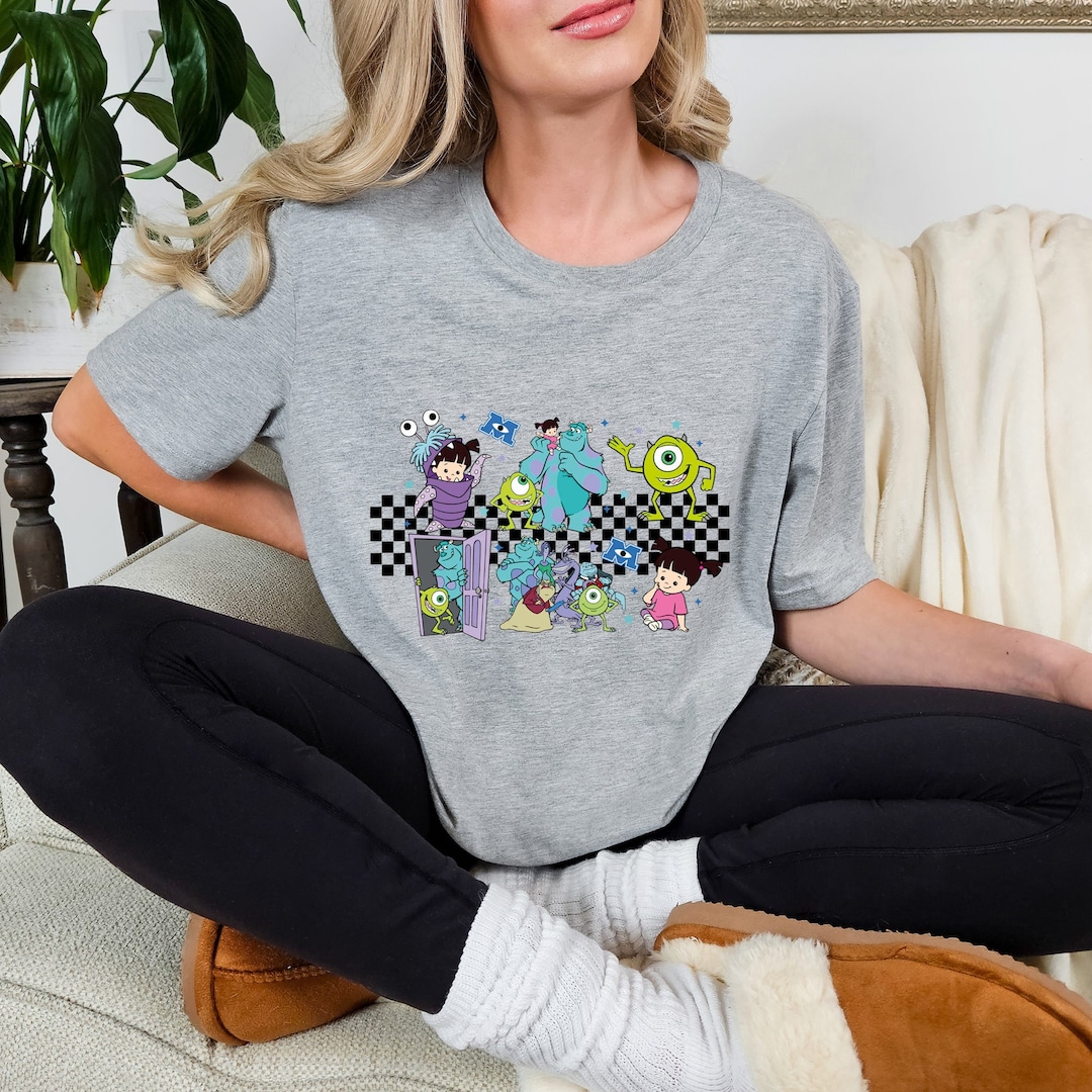 Checkered Monsters Shirt, Disney Monster Inc Sweatshirt, Monsters ...