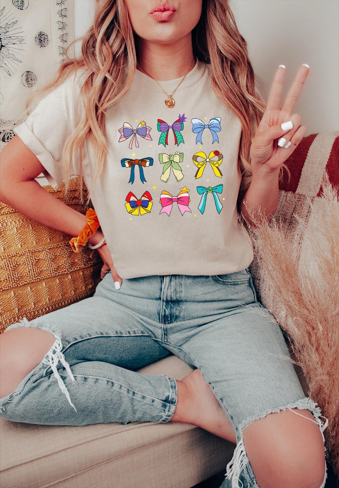 Disney Princess Cute Ribbons and Bows Shirt, Disney Princess Ribbons T ...