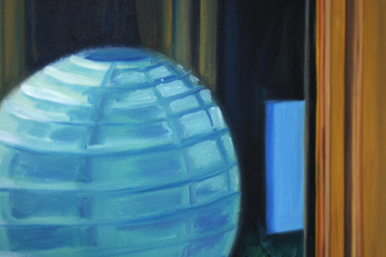 Oil Painting of Reflections in Window - Etsy