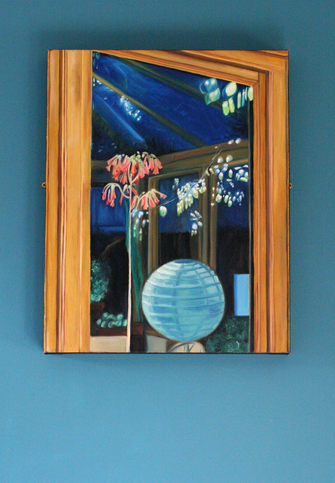 Oil Painting of Reflections in Window - Etsy