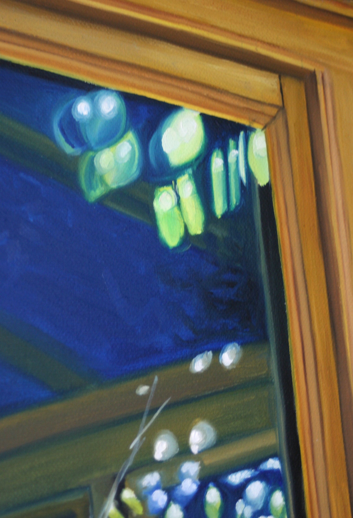 Oil Painting of Reflections in Window - Etsy