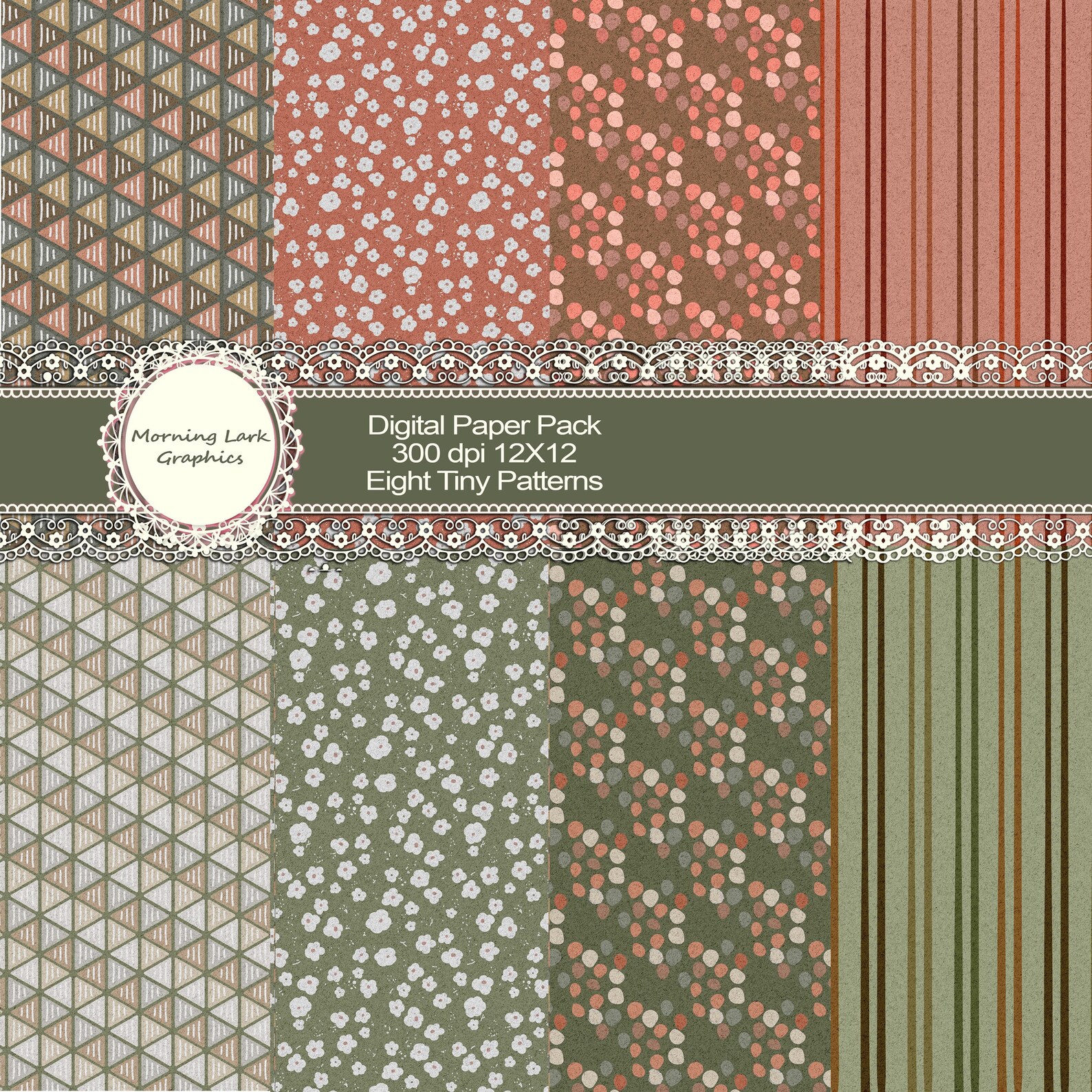8 Tiny Patterns and Dots 12X12 300 Dpi Especially for Jewelers ...