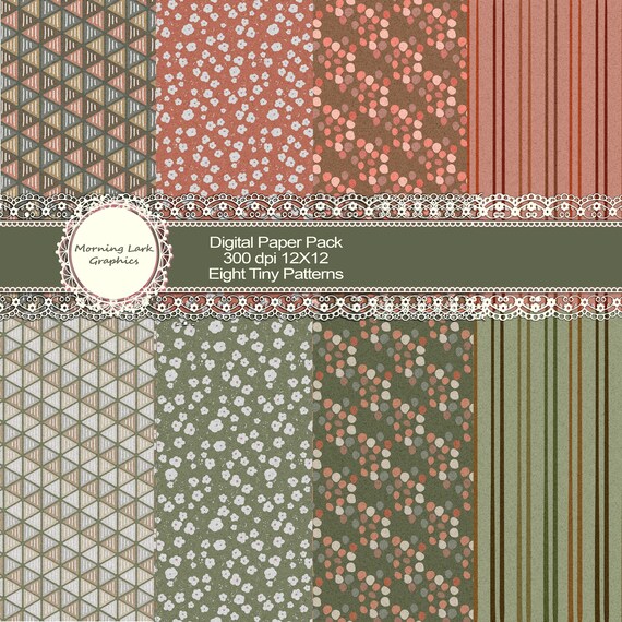 8 Tiny Patterns and Dots 12X12 300 Dpi Especially for | Etsy