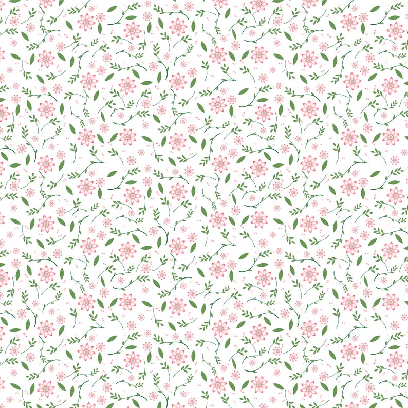 5-piece Pink Posies, Rose Digital Paper Pack, 12 X 12, 300 Dpi for ...