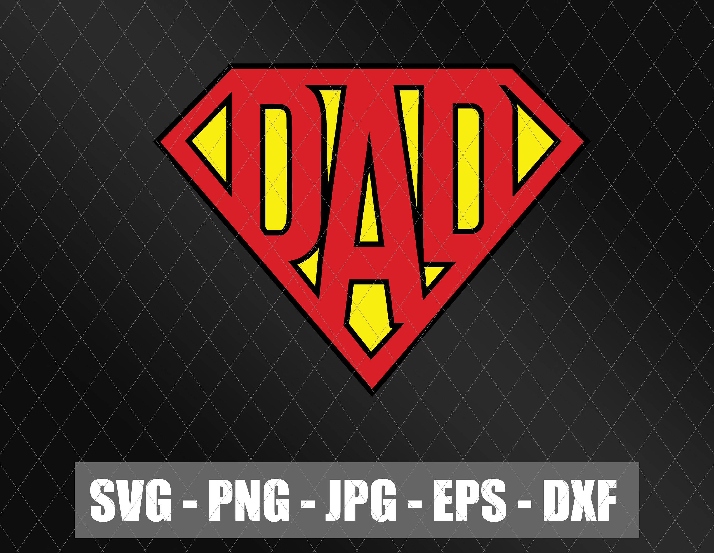 Dad Superman Svg Superhero Svg Super Dad Dad Svg Gift For | Etsy