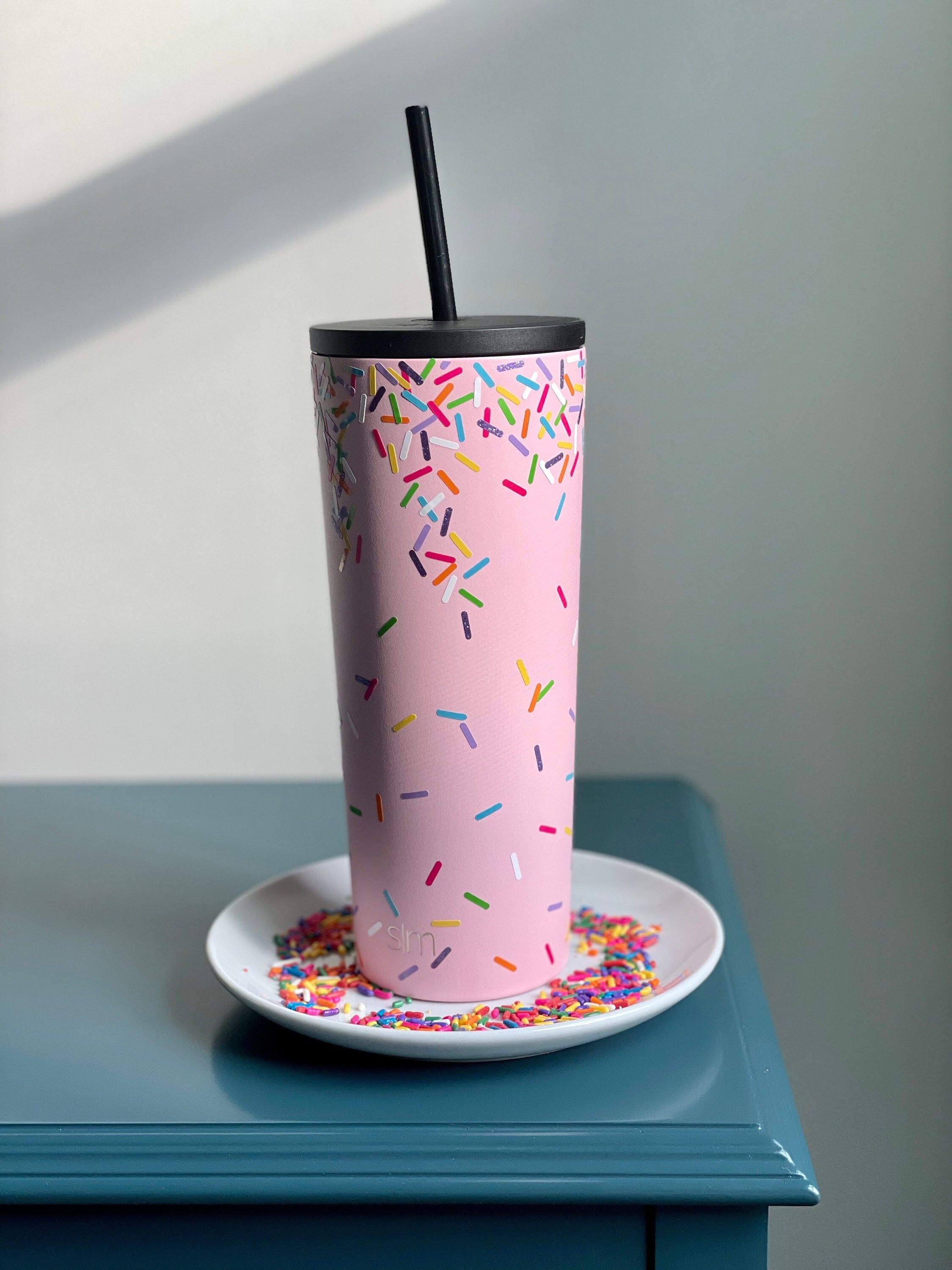 Sprinkles Water Bottle With Straw - Etsy