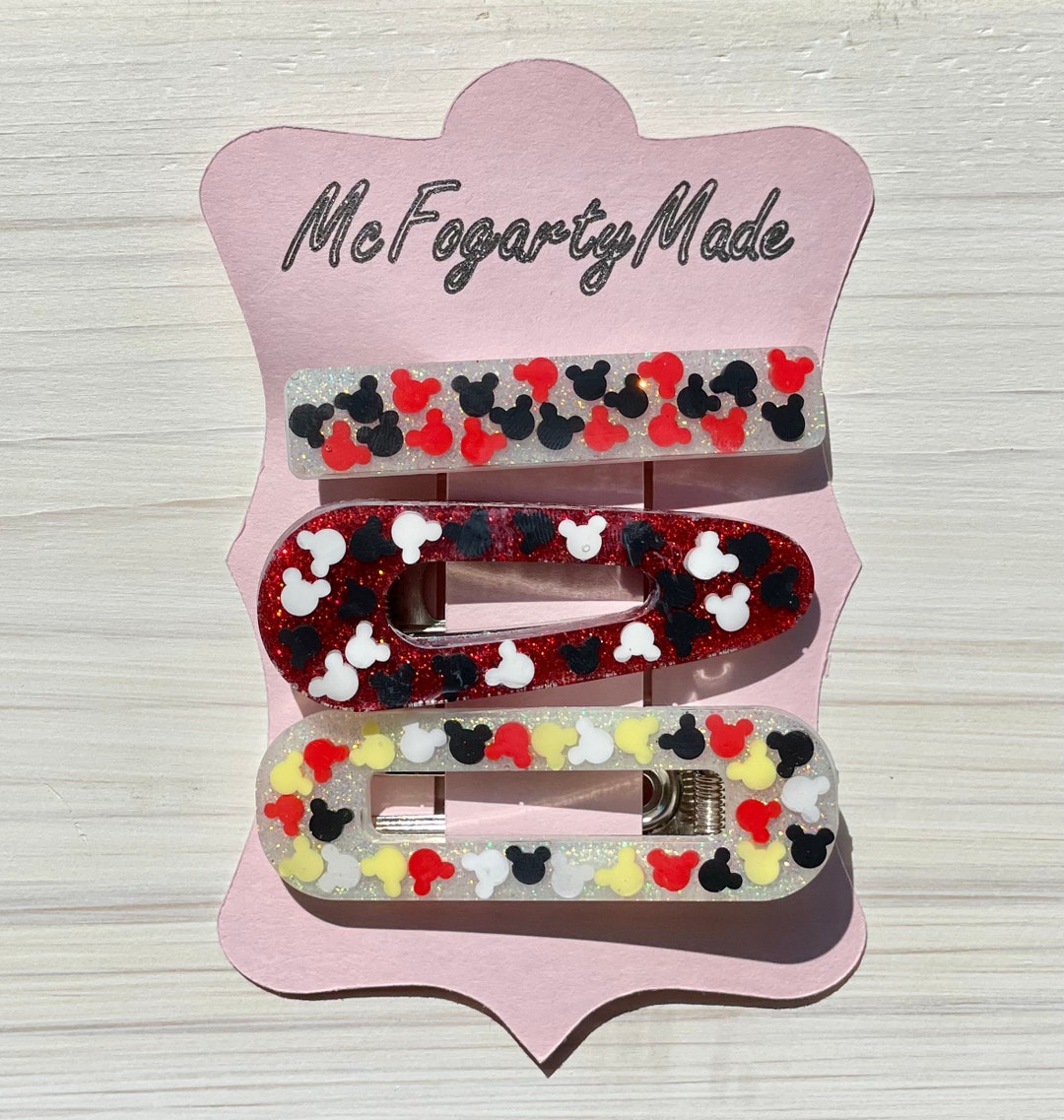 Mickey Hair Clips Set - Etsy