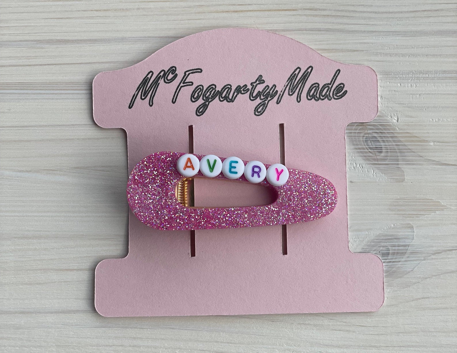 Personalized Bead Hair Clips - Etsy