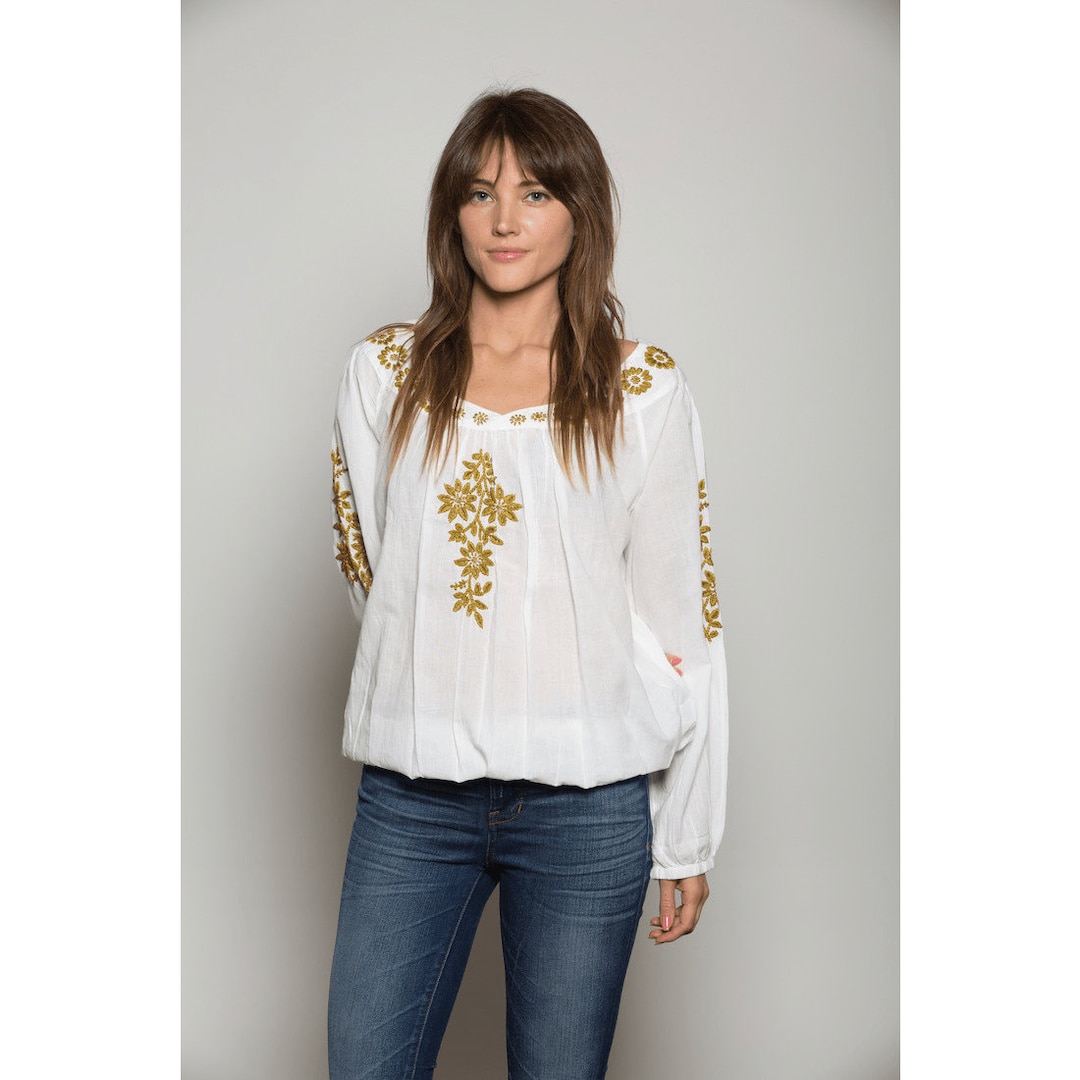 Hand Embroidered Top - Etsy