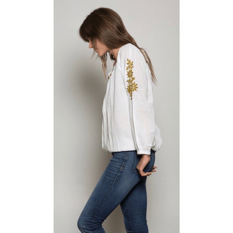 Hand Embroidered Top - Etsy