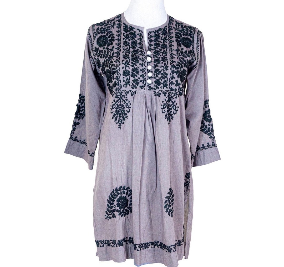 Hand Embroidered Tunic Top - Etsy