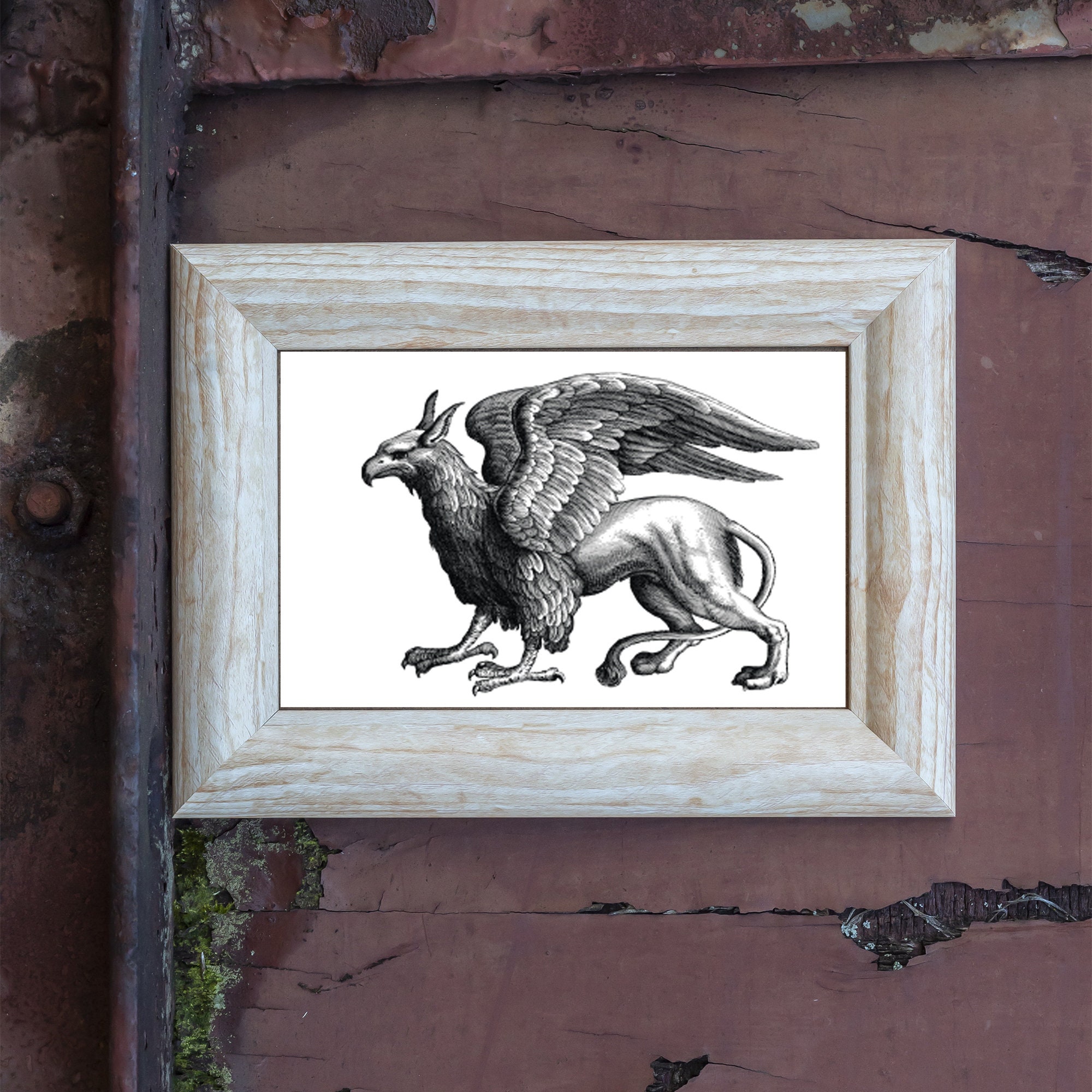 Griffin Digital Download Vector SVG PNG EPS Vintage - Etsy