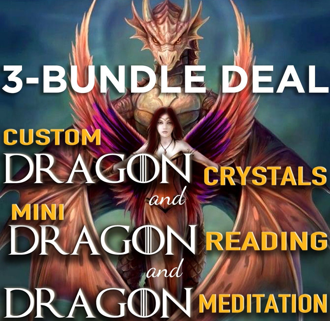 3 Combo Dragon Reading, Crystal Bundle Dragon Meditation, Dragon Guides ...