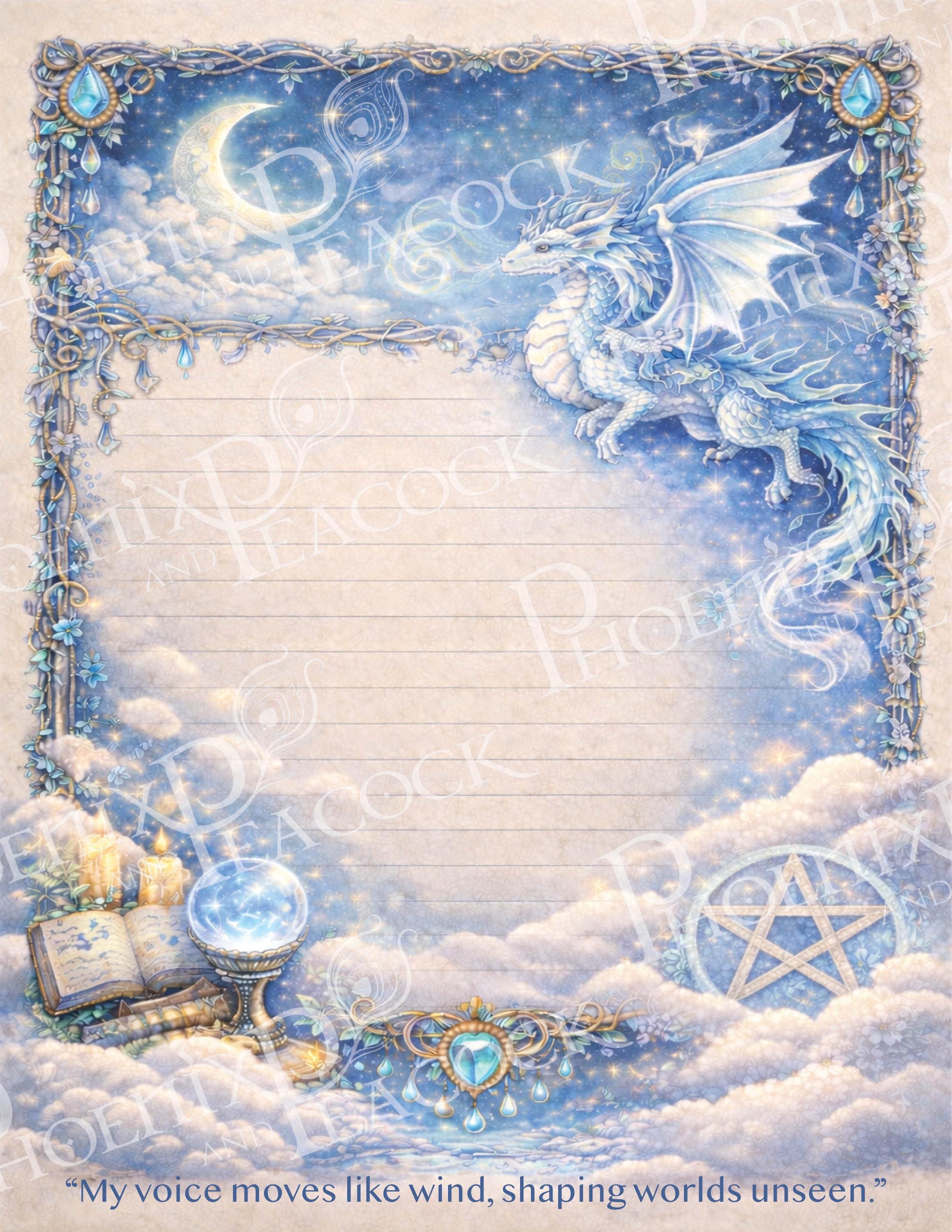 Dragon Elemental Journal Pages – Set of 10 | Printable Digital Download ...
