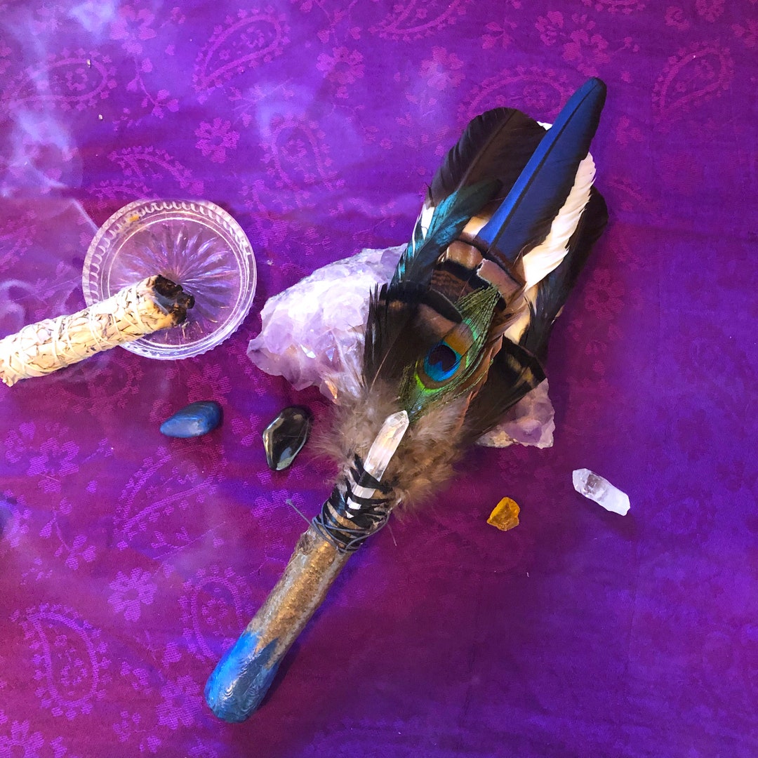 Smudge Fan Ceremonial Fan Blessing Ritual Cleansing Sacred Intention ...