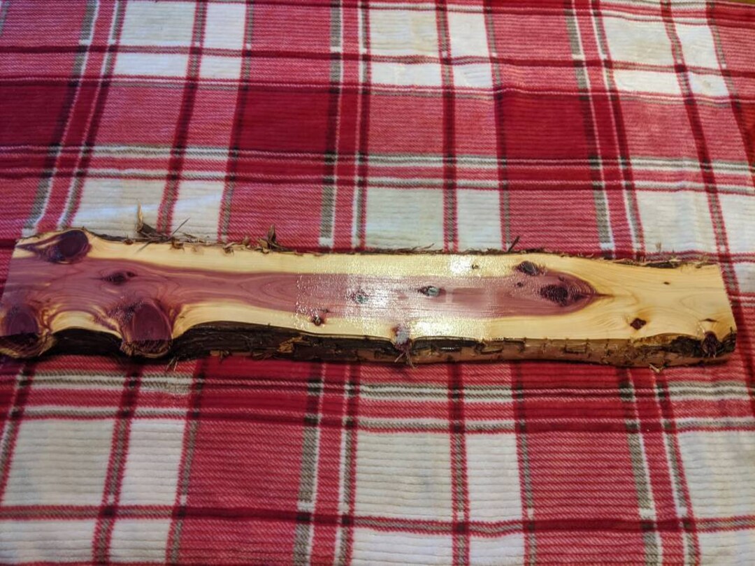 Aromatic Eastern Red Cedar Purple Heart Live Edge Slab 2 - Etsy