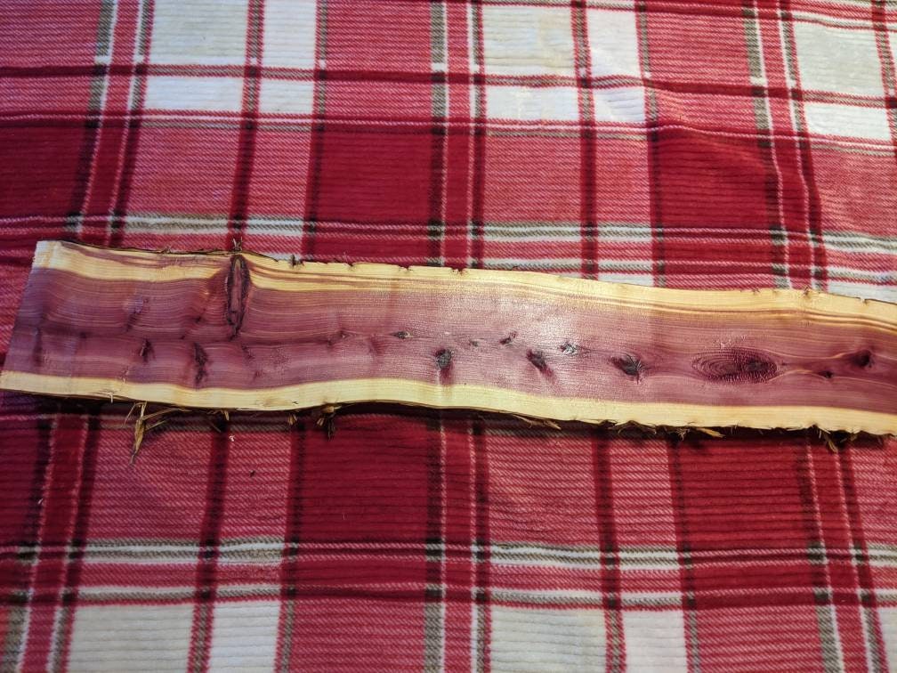 Aromatic Eastern Red Cedar Purple Heart Live Edge Slab 2 - Etsy