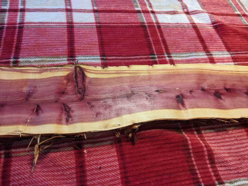 Aromatic Eastern Red Cedar Purple Heart Live Edge Slab 2 - Etsy