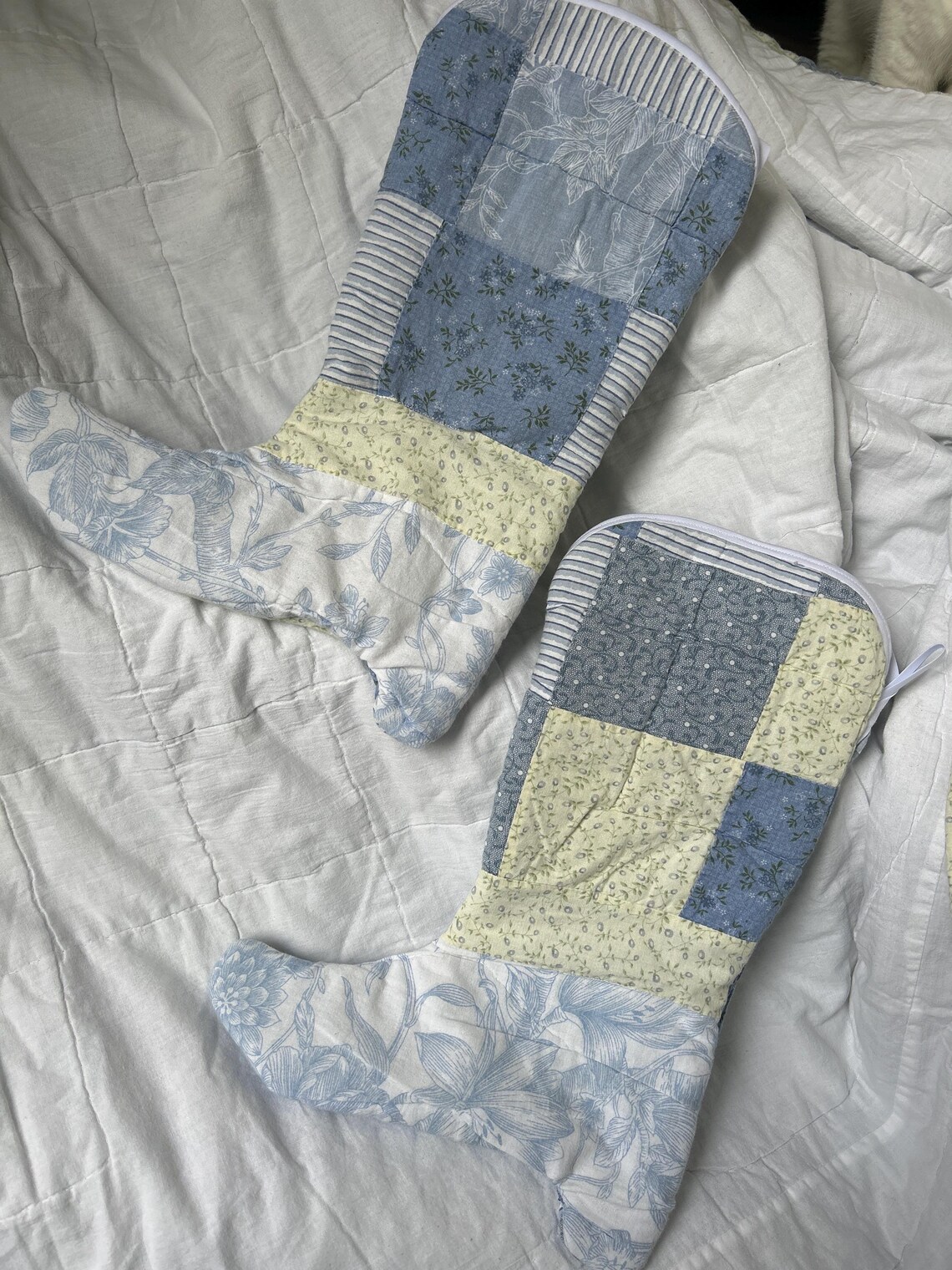 Quilted Patchwork Cowboy Boot Stocking Set of 2 - Etsy