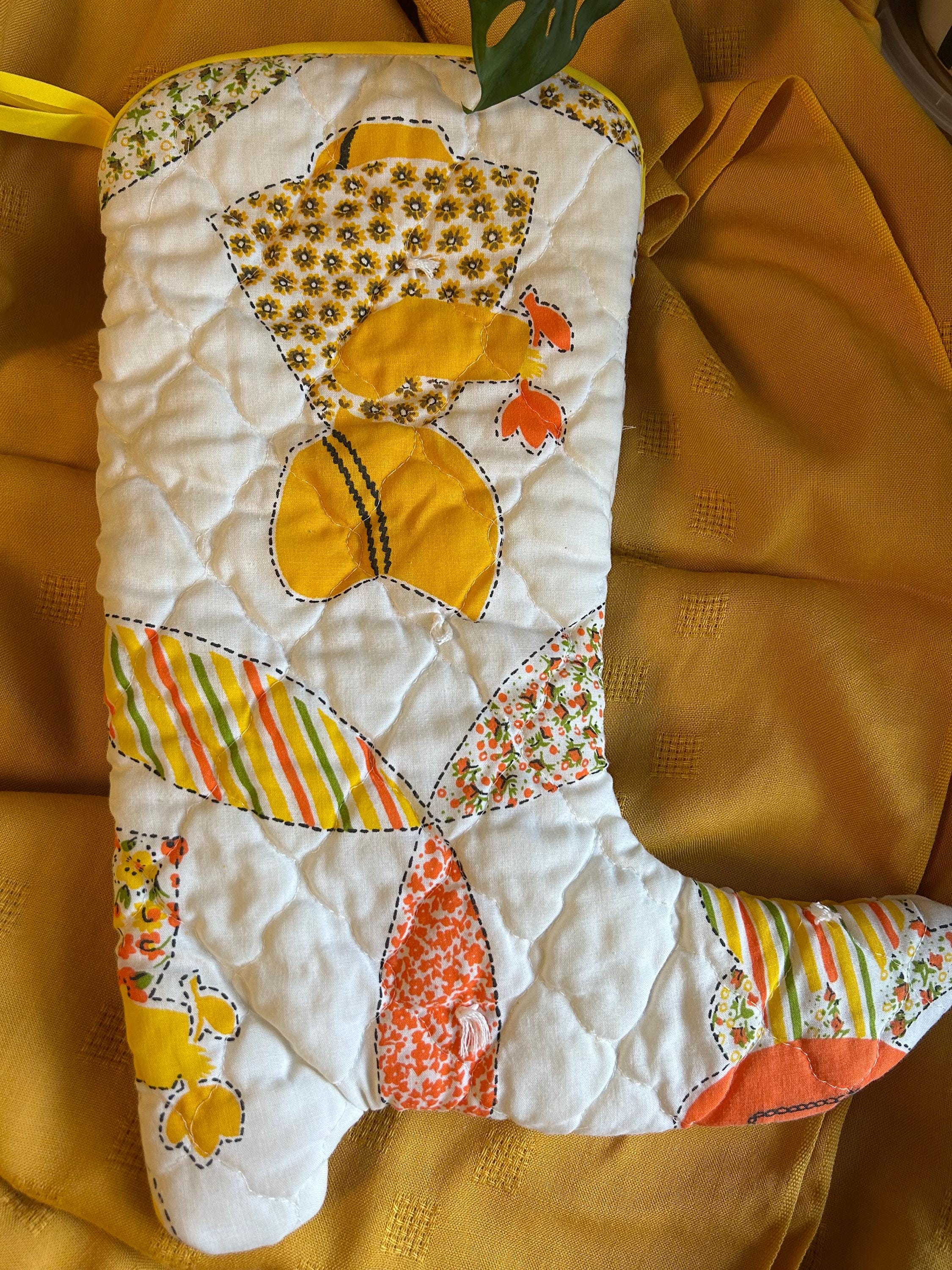 Quilted Patchwork Cowboy Boot Stocking Sunbonnet Dutch Doll B - Etsy