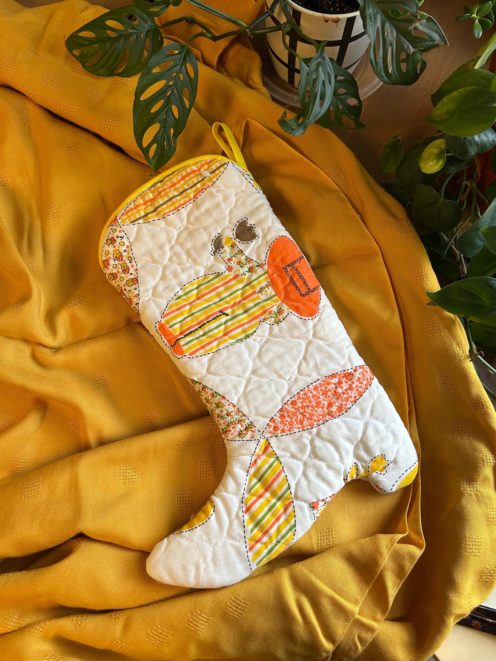 Quilted Patchwork Cowboy Boot Stocking Sunbonnet Dutch Doll B - Etsy