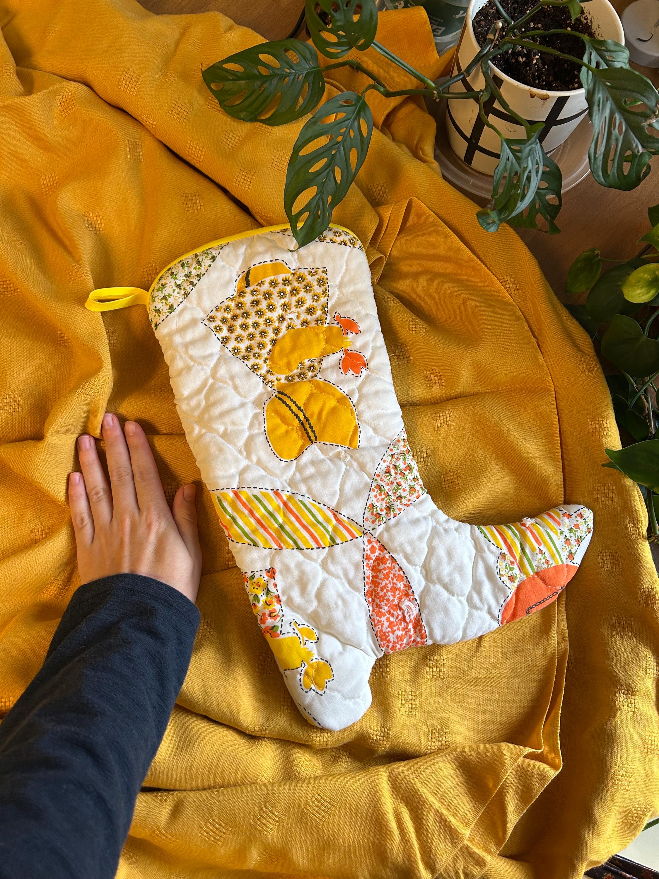 Quilted Patchwork Cowboy Boot Stocking Sunbonnet Dutch Doll B - Etsy