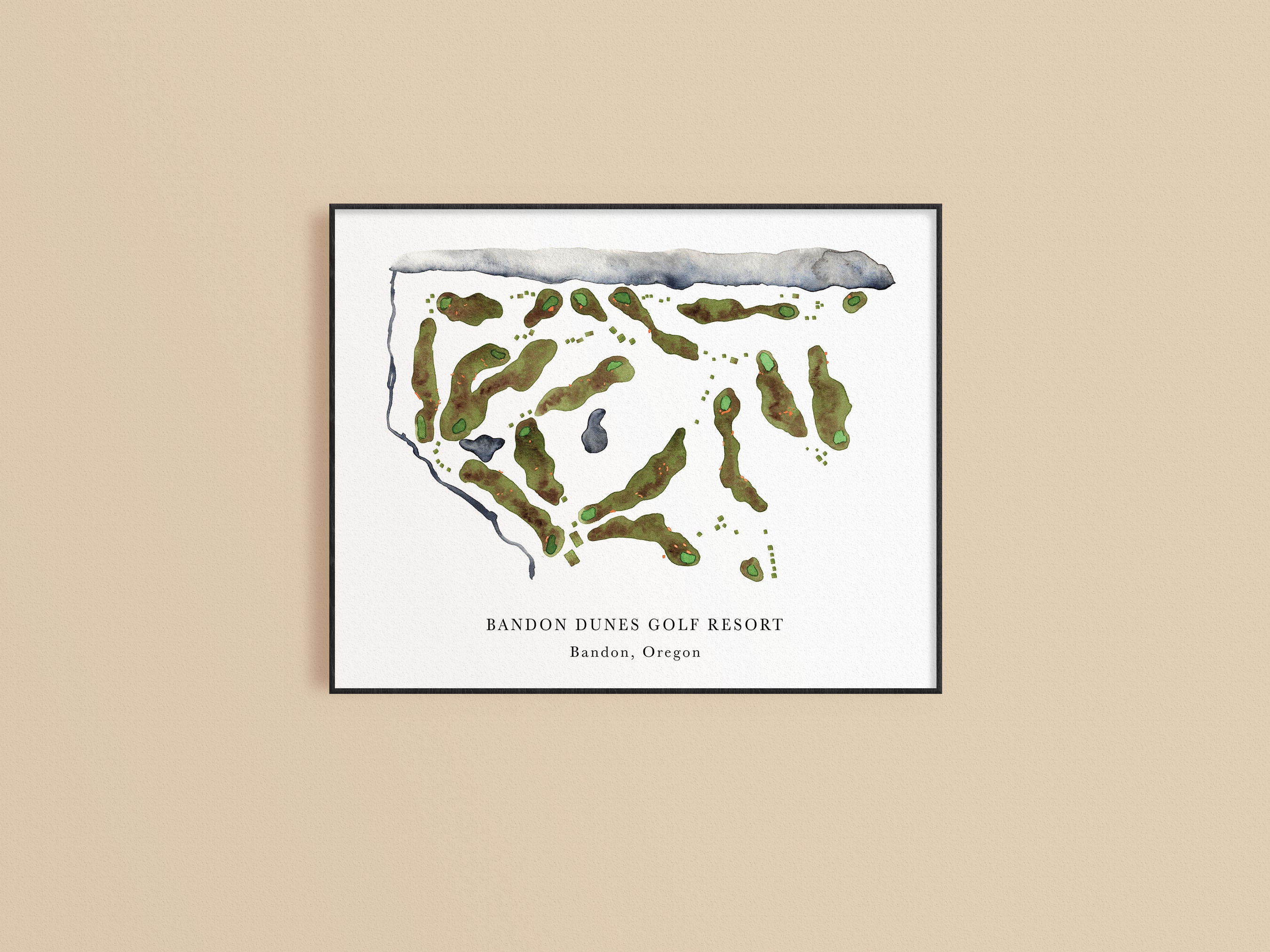 Bandon Dunes Course Map Bandon Dunes Course | Etsy