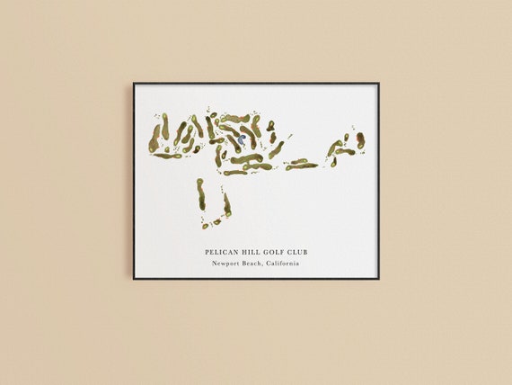 Pelican Hill Golf Club Course Map | Etsy